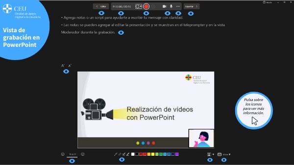 Vista de grabación en PowerPoint | Genially