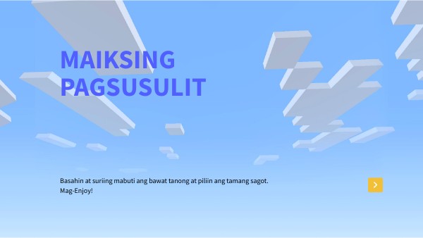 Pagsusulit - Mga Sinaunang Kabihasnan sa Daigdig | Genially