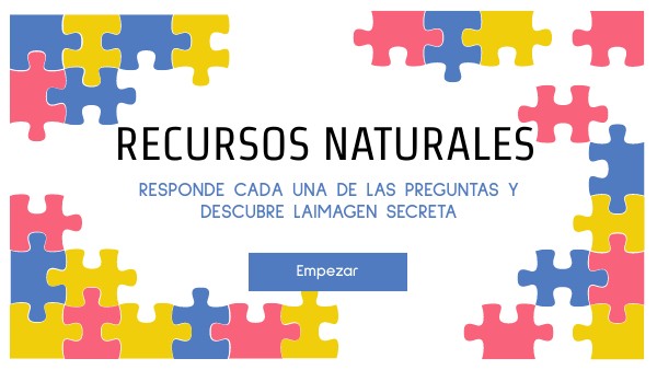 PUZLE RECURSOS NATURALES