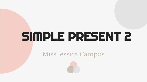 8º - Simple present 2