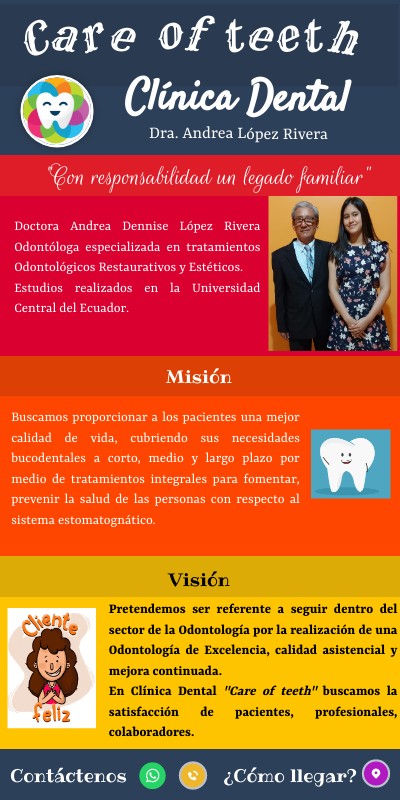 CLINICA DENTAL "CARE OF TEETH" - LÓPEZ RIVERA ANDREA DENNISE | Genially