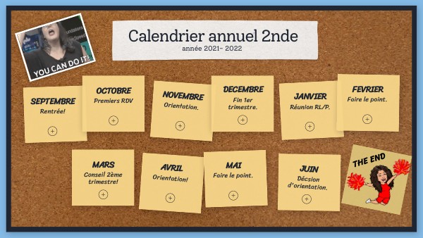Calendrier annuel en classe de seconde | Genially