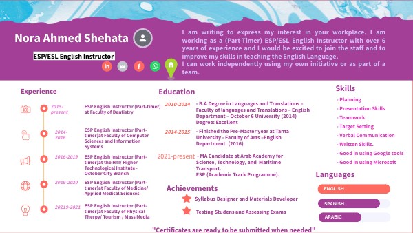 Nora Ahmed-CV