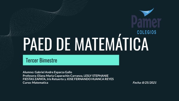 Paed de matematica | Genially