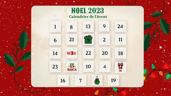 Calendrier de l’avent 2024 | Genially