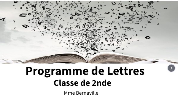 Présentation classe de Seconde | Genially
