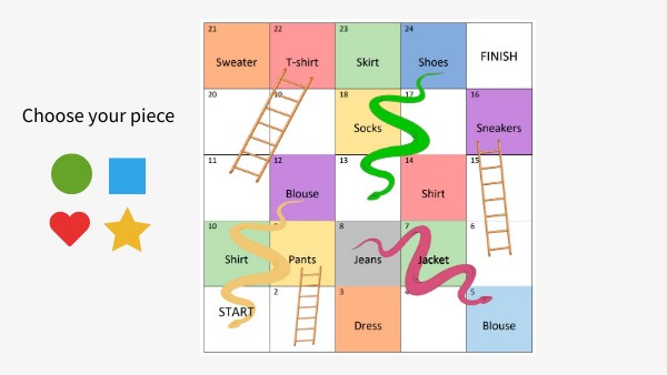 Snakes and ladders (clothes) | Genially