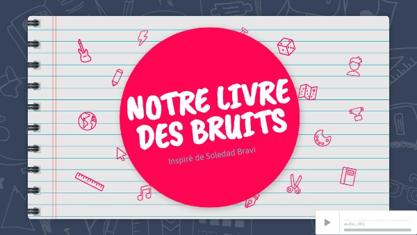 NOTRE LIVRE DES BRUITS | Genially