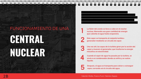 Funcionamiento de una central nuclear. - 2B