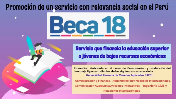Promoción de Beca 18 | Genially
