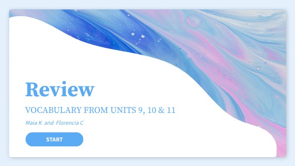 Review units 9, 10 & 11