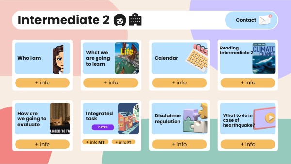 Intermediate 2 afternoon | Genially