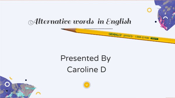 Alternative words in english | Genially