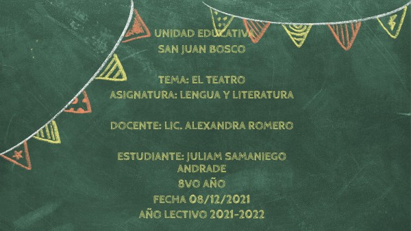Lengua y Literatura El Teatro