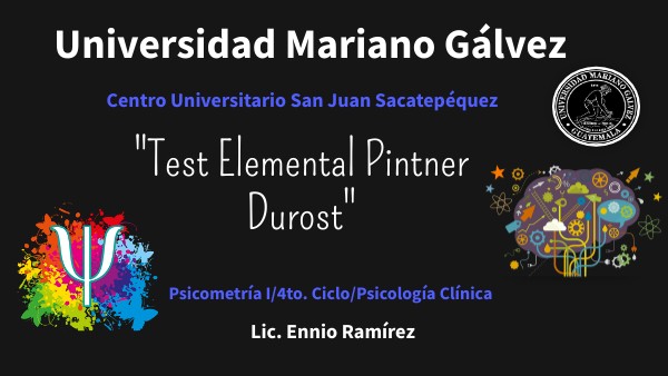 Test Elemental Pintner Durost" | Genially