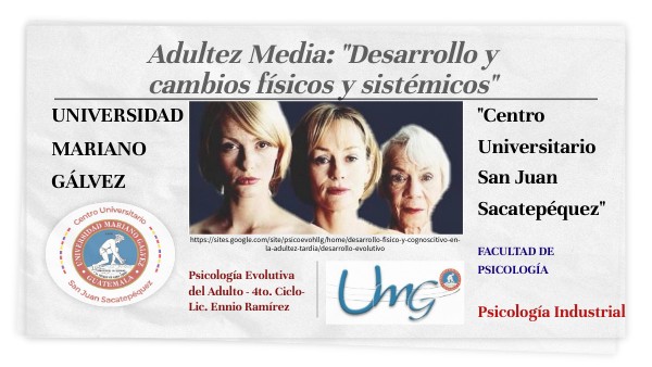 ADULTEZ MEDIA: Desarrollo y cambios físicos y sistémicos | Genially