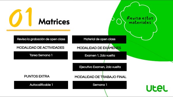 Semana 1 - Matrices + | Genially