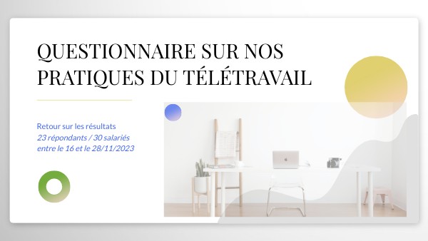 questionnaire Télétravail