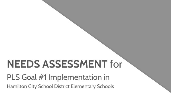 HCSD PLS Goal #1 Needs Assessment | Genially