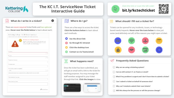 KC IT ServiceNow Ticket Interactive Guide | Genially