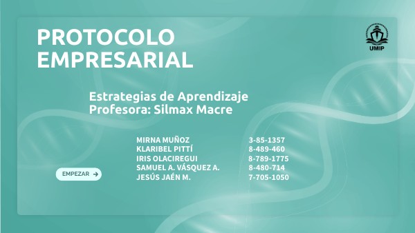 PRESENTACIÓN PROTOCOLO EMPRESARIAL | Genially