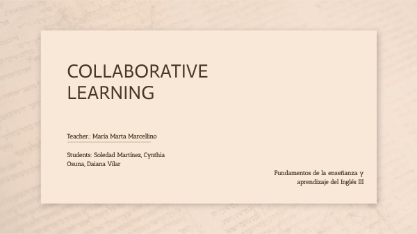 Collaborative learning