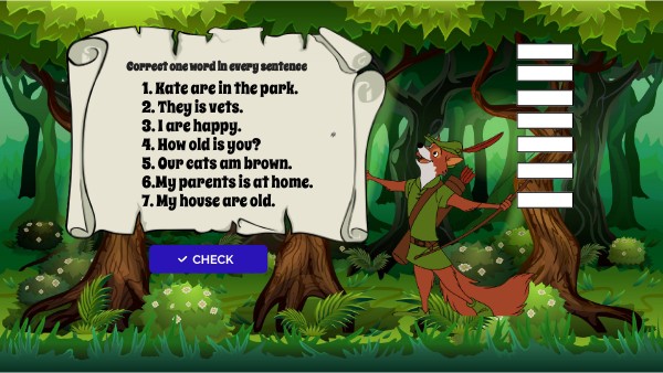 To be*correct the word