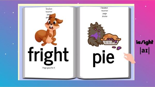 IGH/IE words book | Genially