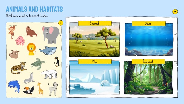 Animals and habitats | Genially