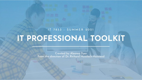IT 7833 Professional IT Toolkit - Aleema Dyer