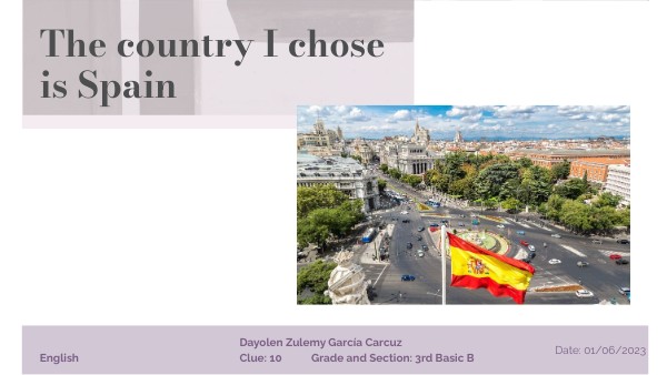 The country I chose is Spain | Genially