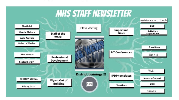 MHS Staff Newsletter | Genially