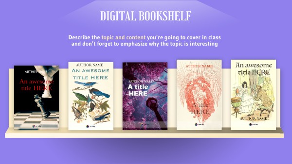 Digital bookshelf Example