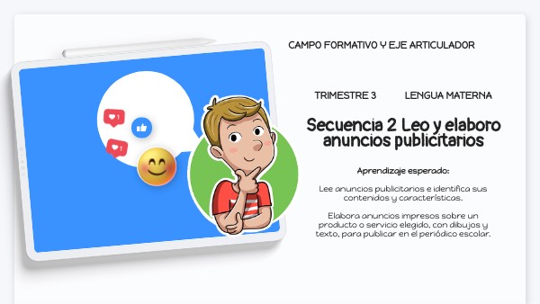 TR3 Sec 2 Leo y elaboro anuncios publicitarios | Genially