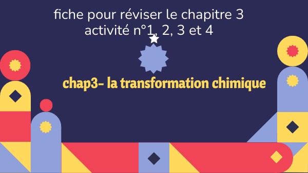 fiche de revision_4eme_la transformation chimique | Genially