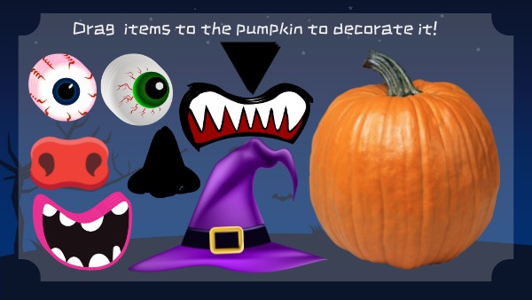 Decorate A Pumpkin Halloween | Genially