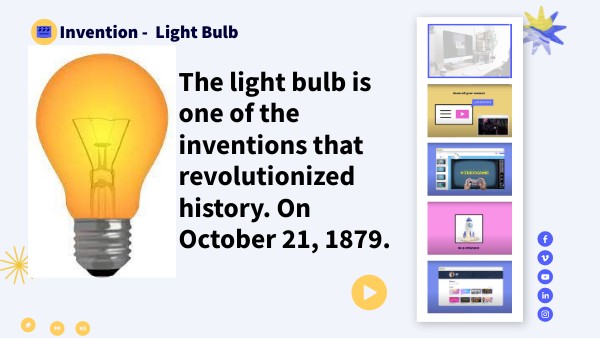 INVENTIONS - LIGHT BULB