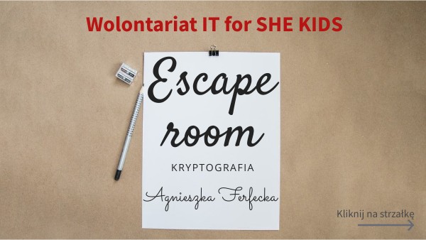 Kryptografia - escape room | Genially