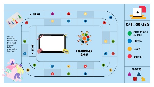 PICTIONARY BOARD GAME | Genially