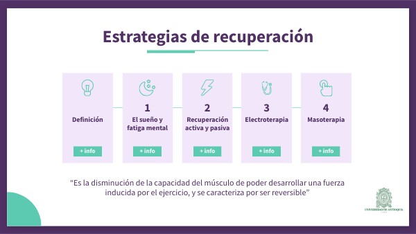 Estrategias de recuperación.