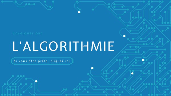 algorithme et codage dans les apprentissages