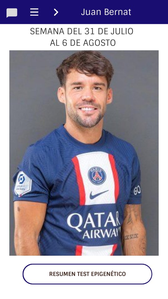 Juan Bernat, semana del 31 de julio al 6 de agosto | Genially