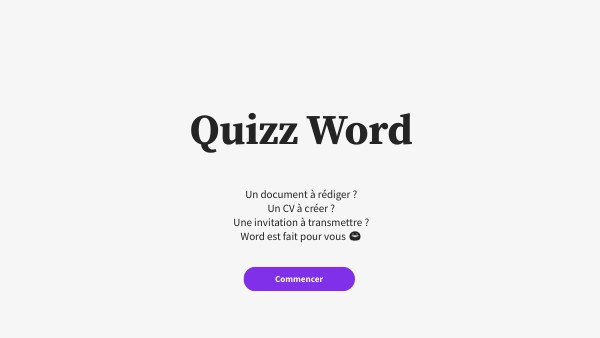 Quizz Word - Atelier