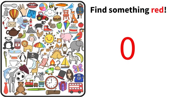 Find something red | Genially