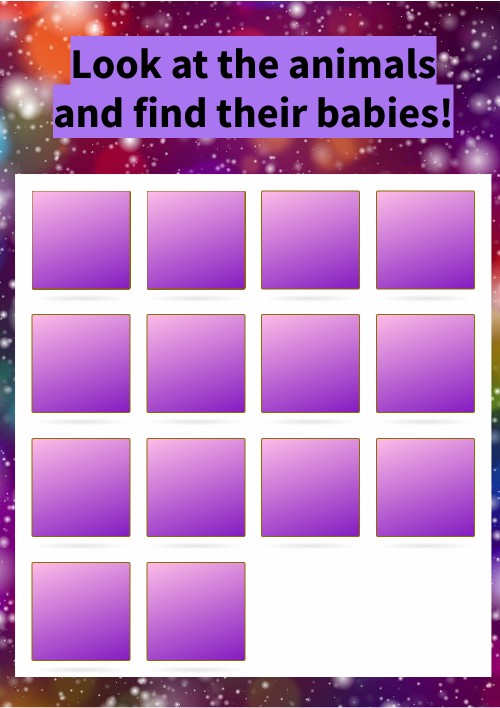 Animals Babies Memory Sound Udoba | Genially