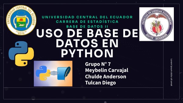 USO DE BASE DE DATOS EN PYTHON | Genially