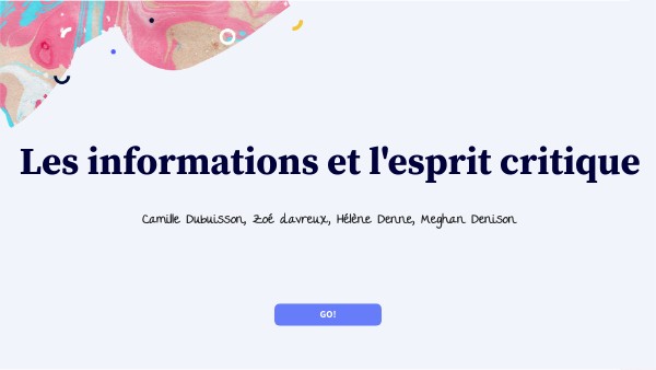 Présentation - TICe | Genially