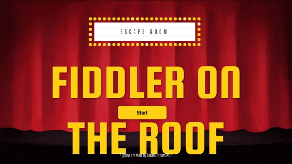 Fiddler on The Roof Escape Room