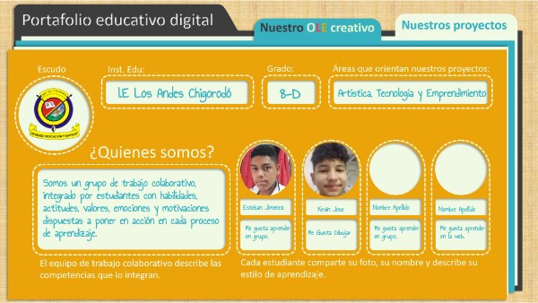 Portafolio digital Esteban Jimenez y Kevin Durango 8°D | Genially