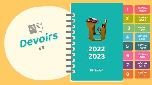 Devoirs 6 B 2022-2023